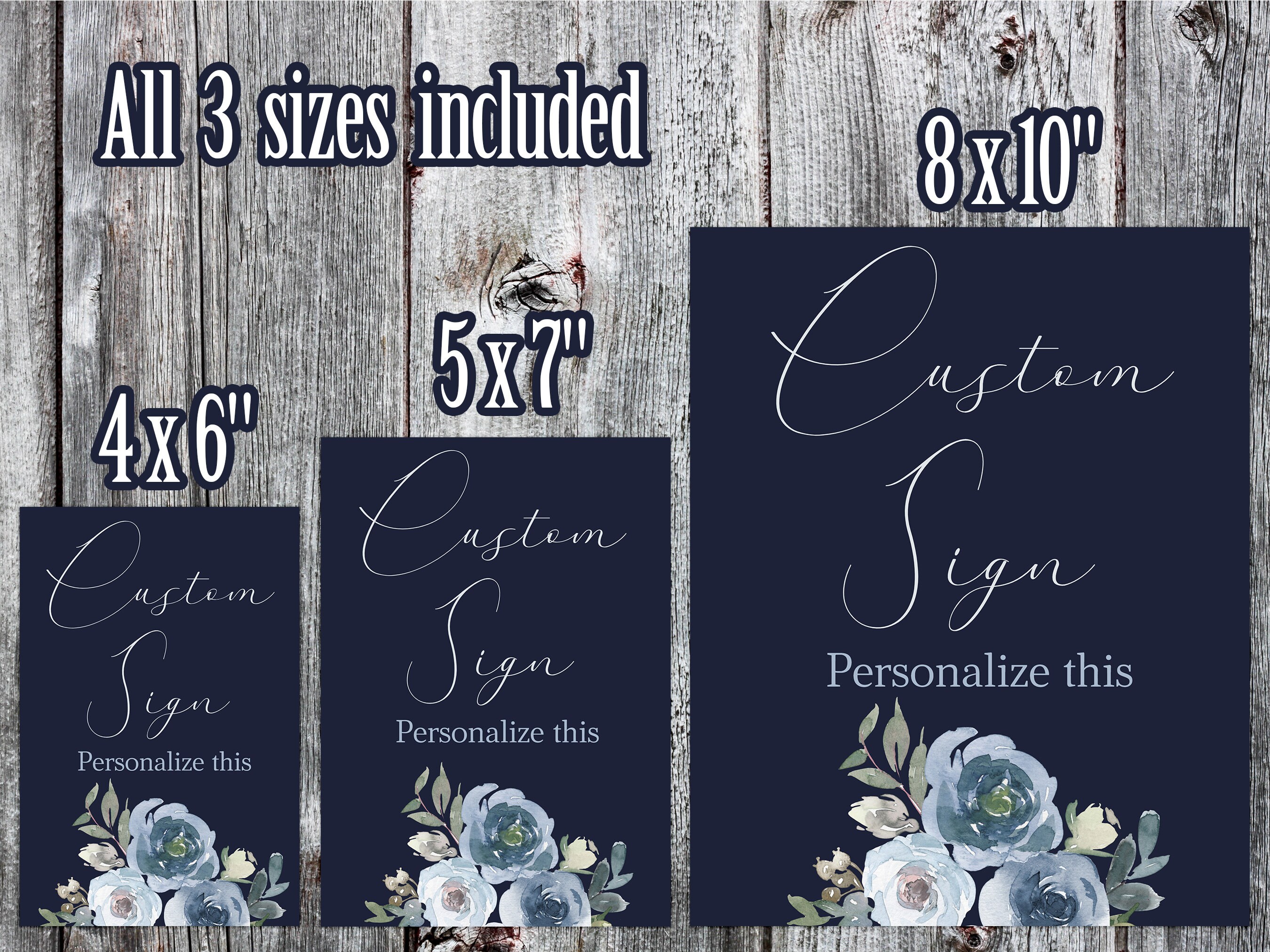 Custom Wedding Sign, Modern Wedding Table Sign, Printable Reception ...