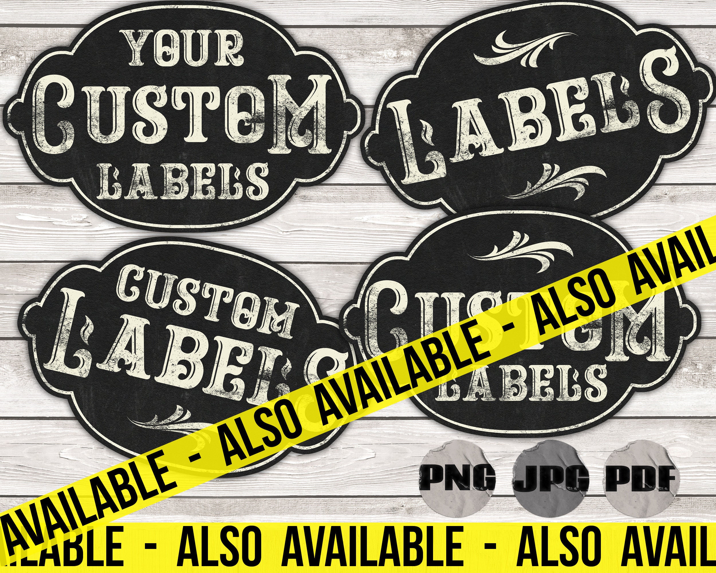 Set 2 - Vintage Chalkboard Pantry Labels, Printable Farmhouse Decals ...