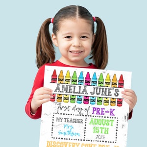 First & Last Day of School Marker Board Photo Prop, Reusable Printable ...