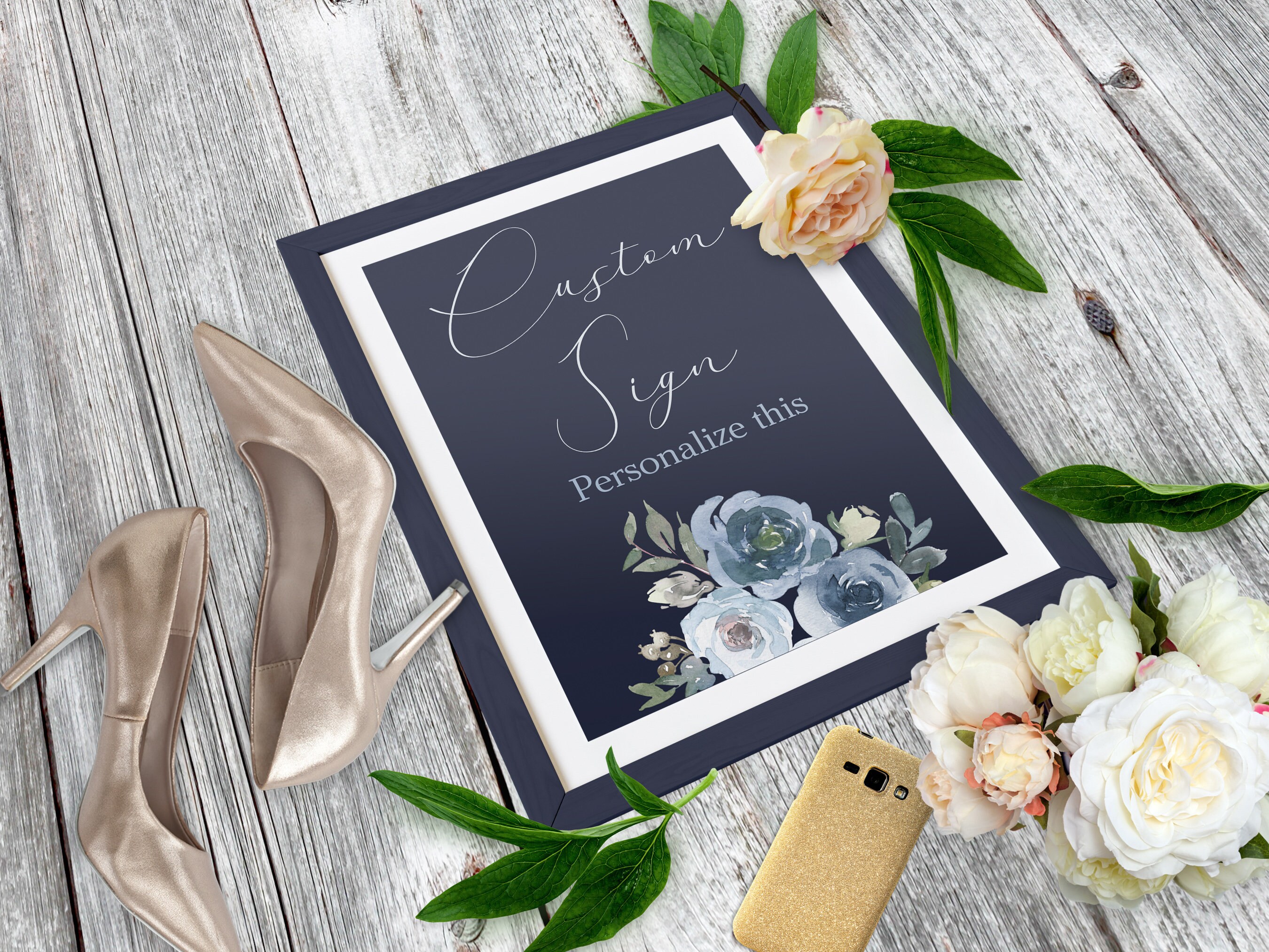 Custom Wedding Sign, Modern Wedding Table Sign, Printable Reception ...
