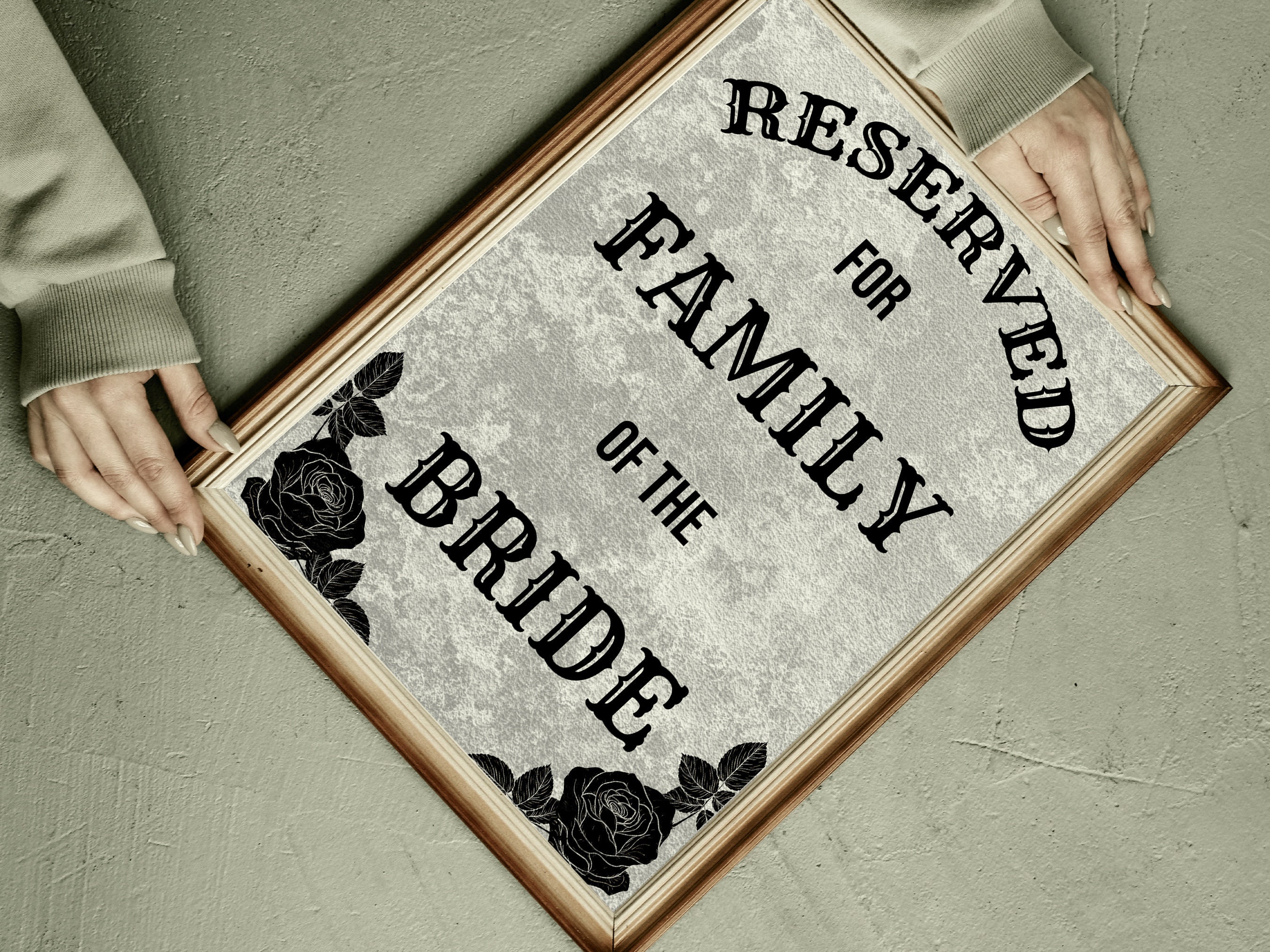 Gothic Wedding Reserved Sign Printable Vintage Wedding Sign Editable ...