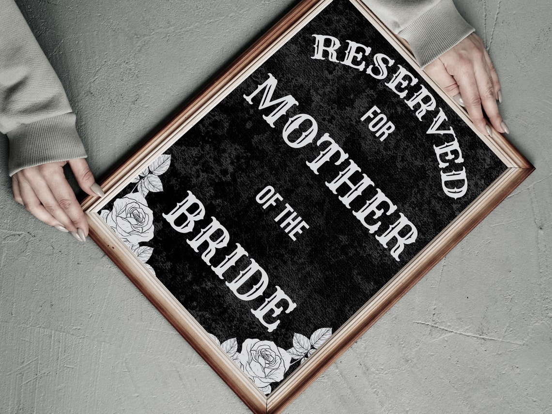 Gothic Wedding Reserved Sign Vintage Printable Dark Wedding - Etsy