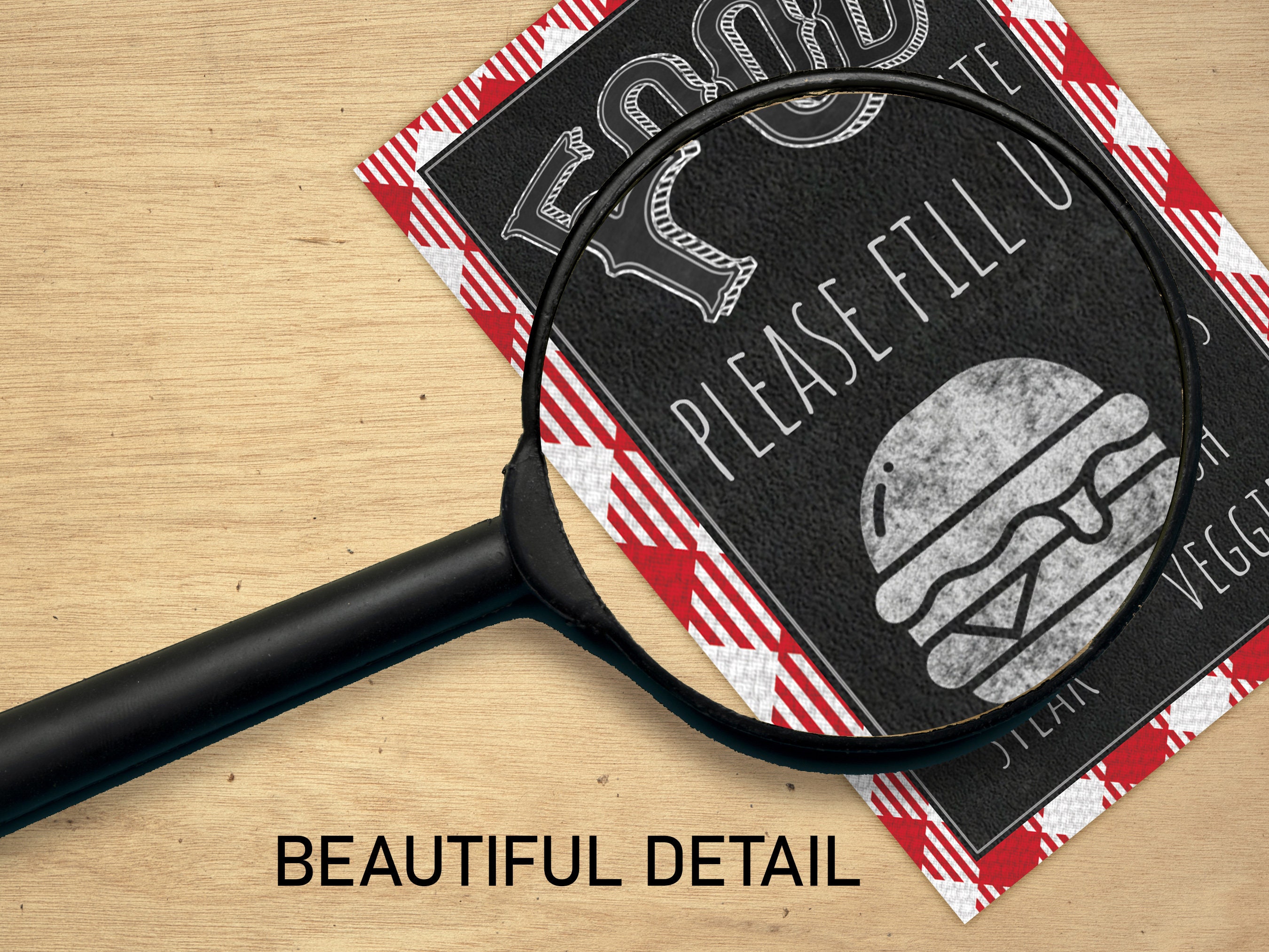 BBQ Party Food Table Sign, Printable Buffet Sign Set, Wedding Shower ...