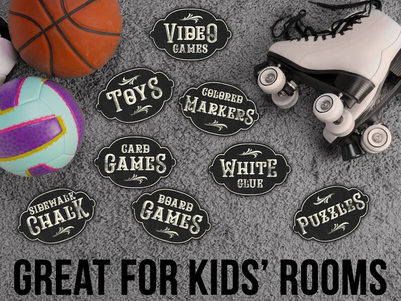 Custom Vintage Chalkboard Printable Labels for Organization Pantry ...