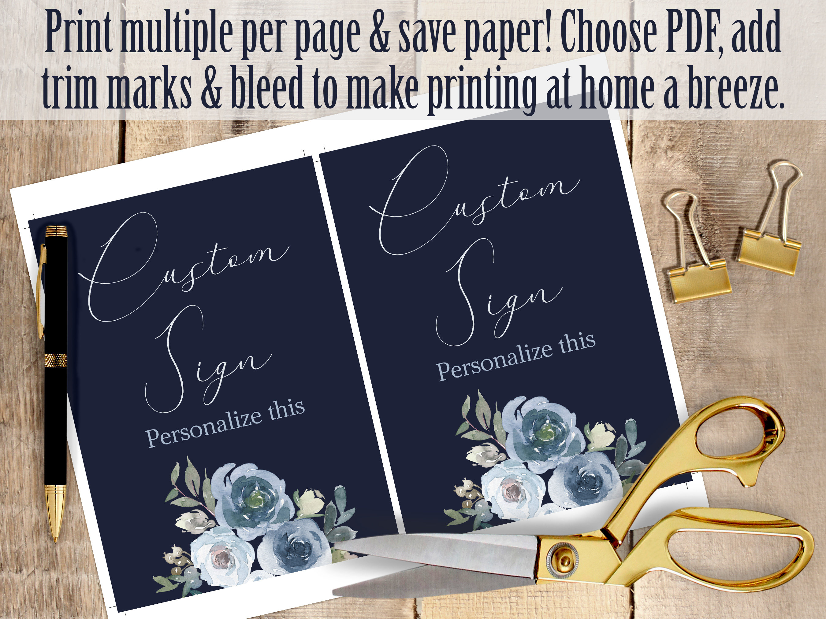 Custom Wedding Sign, Modern Wedding Table Sign, Printable Reception ...