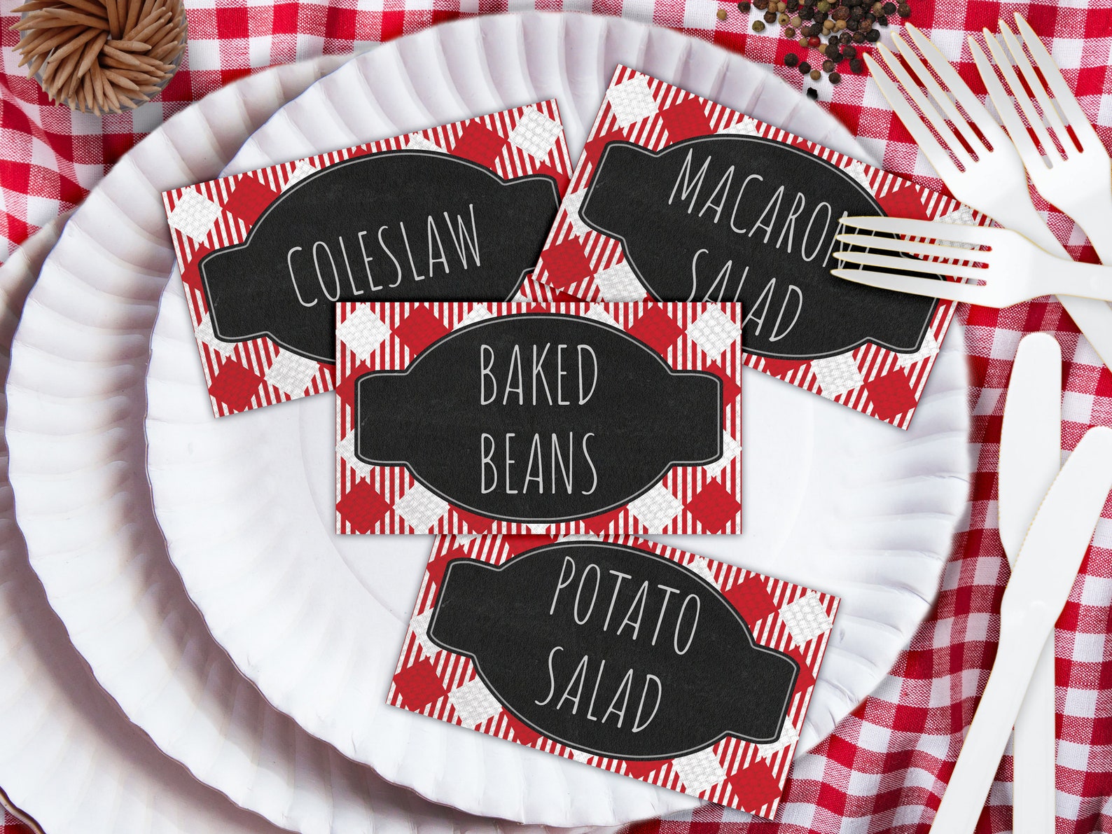 BBQ Party Printable Food Labels, Wedding Shower Food Tent Card ...