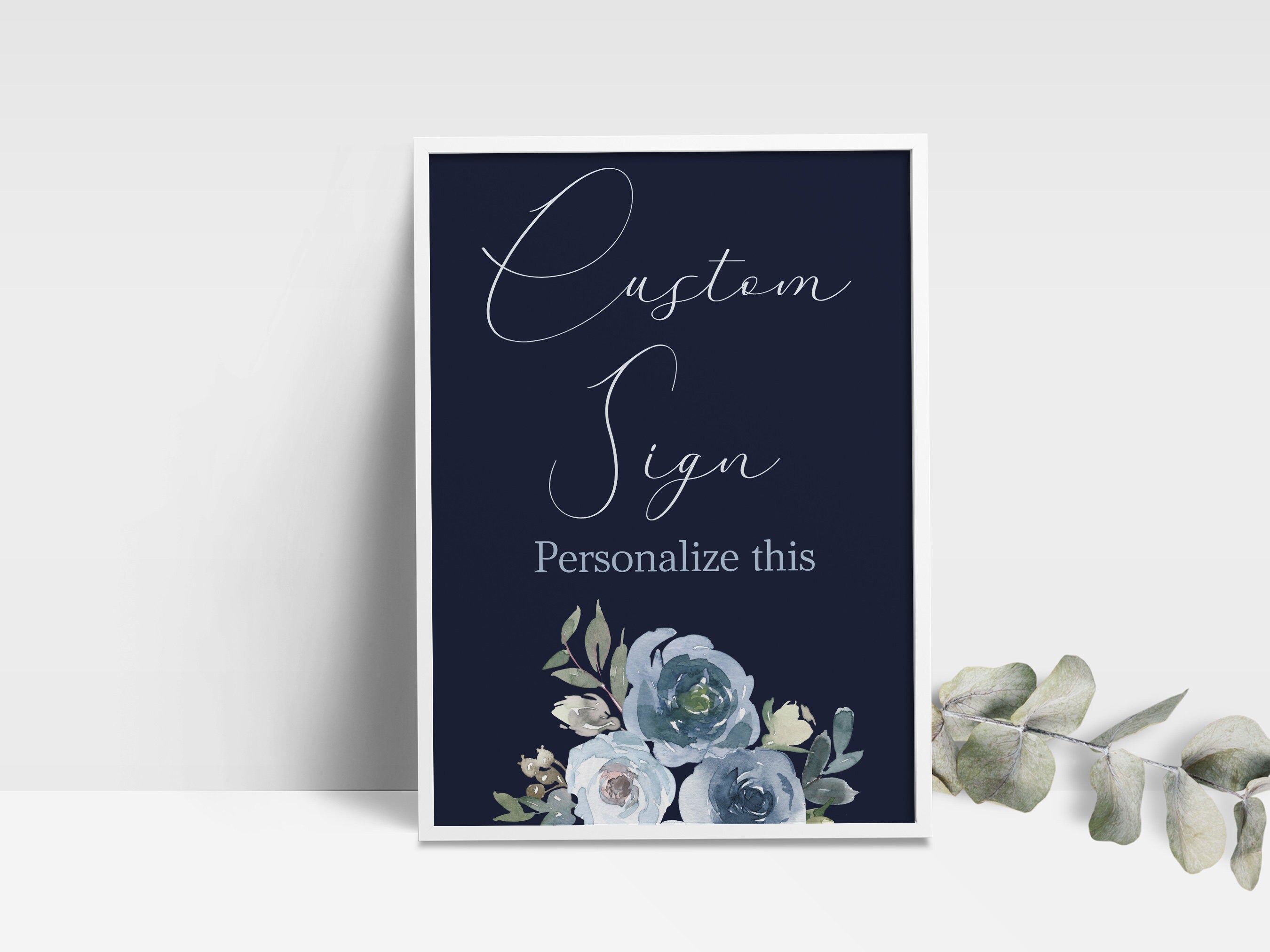 Custom Wedding Sign, Modern Wedding Table Sign, Printable Reception ...