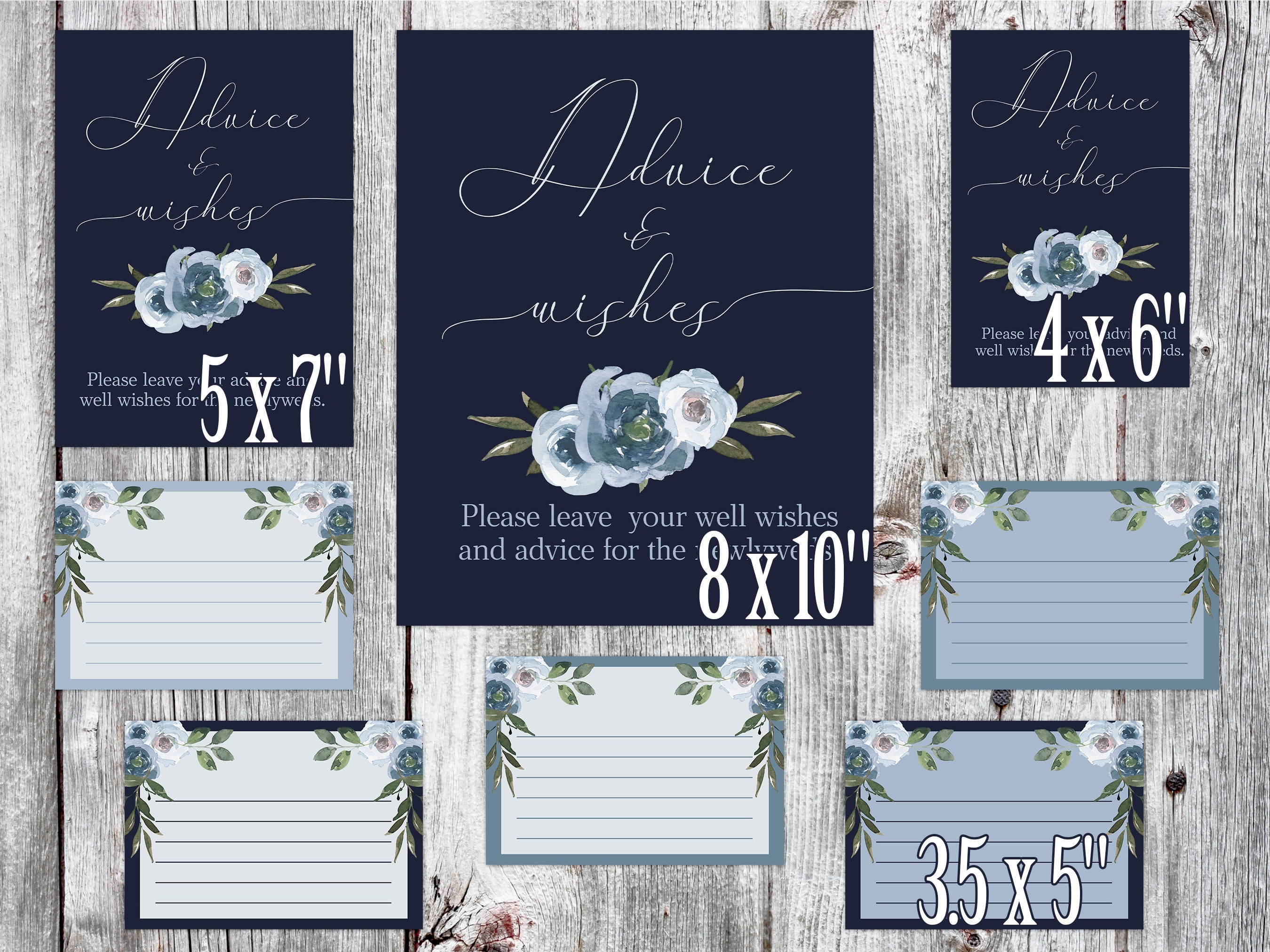 Modern Wedding Reception Advice Sign, Editable Advice Card Template ...