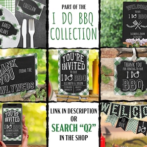 BBQ Party Food Table Sign, Printable Buffet Sign Set, Wedding Shower ...