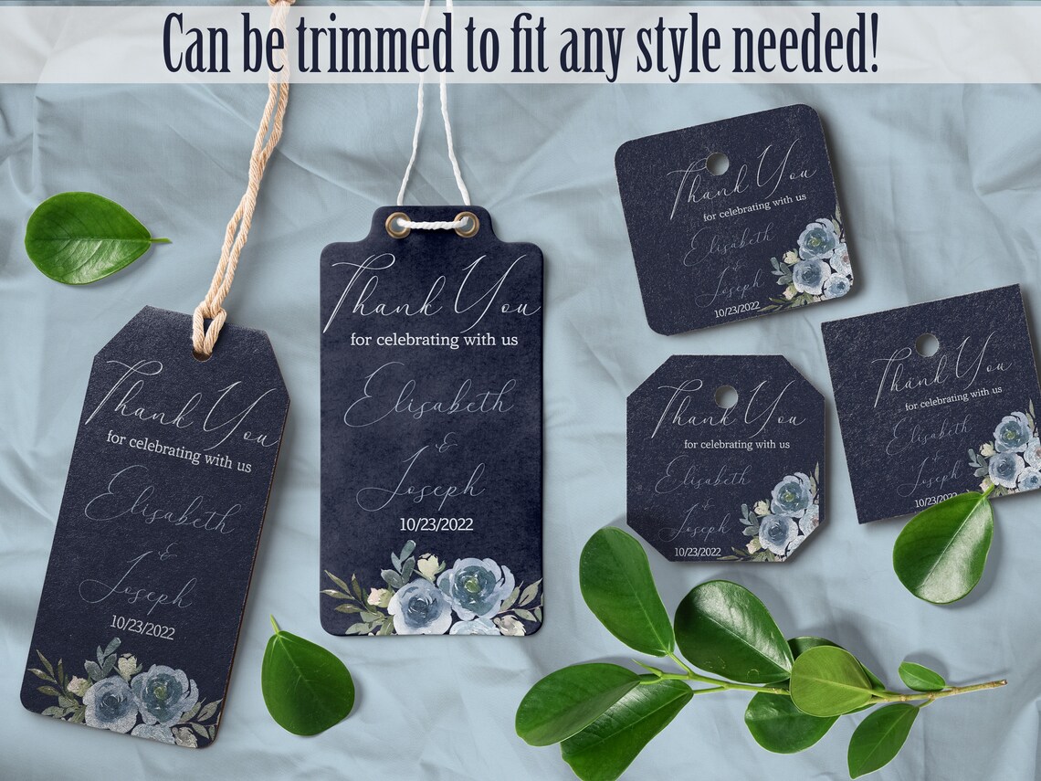 Modern Wedding Favor Tags, Printable Custom Favor Label, Personalized ...