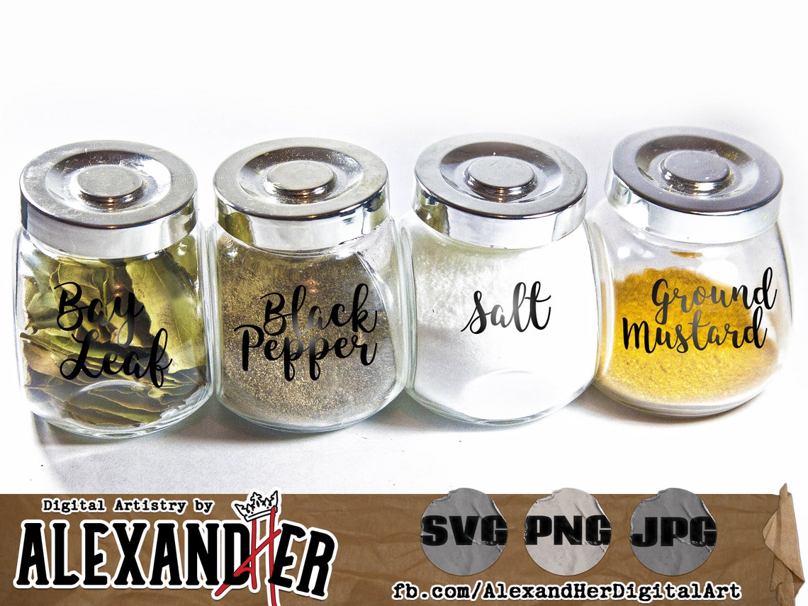 Printable Cursive Spice Labels, Pantry Organization Decals, Farmhouse ...