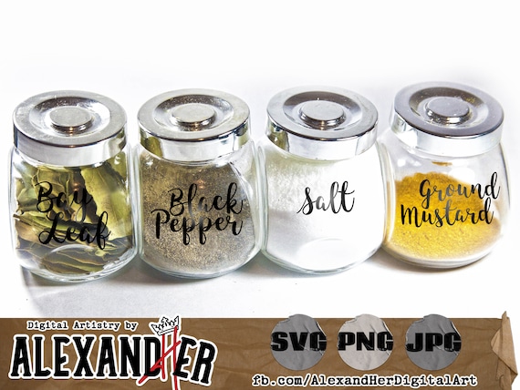 Printable Cursive Spice Labels Pantry Organization Decals - Etsy
