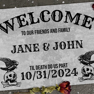 Printable Gothic Wedding Welcome Sign Vintage Wedding Reception Sign ...