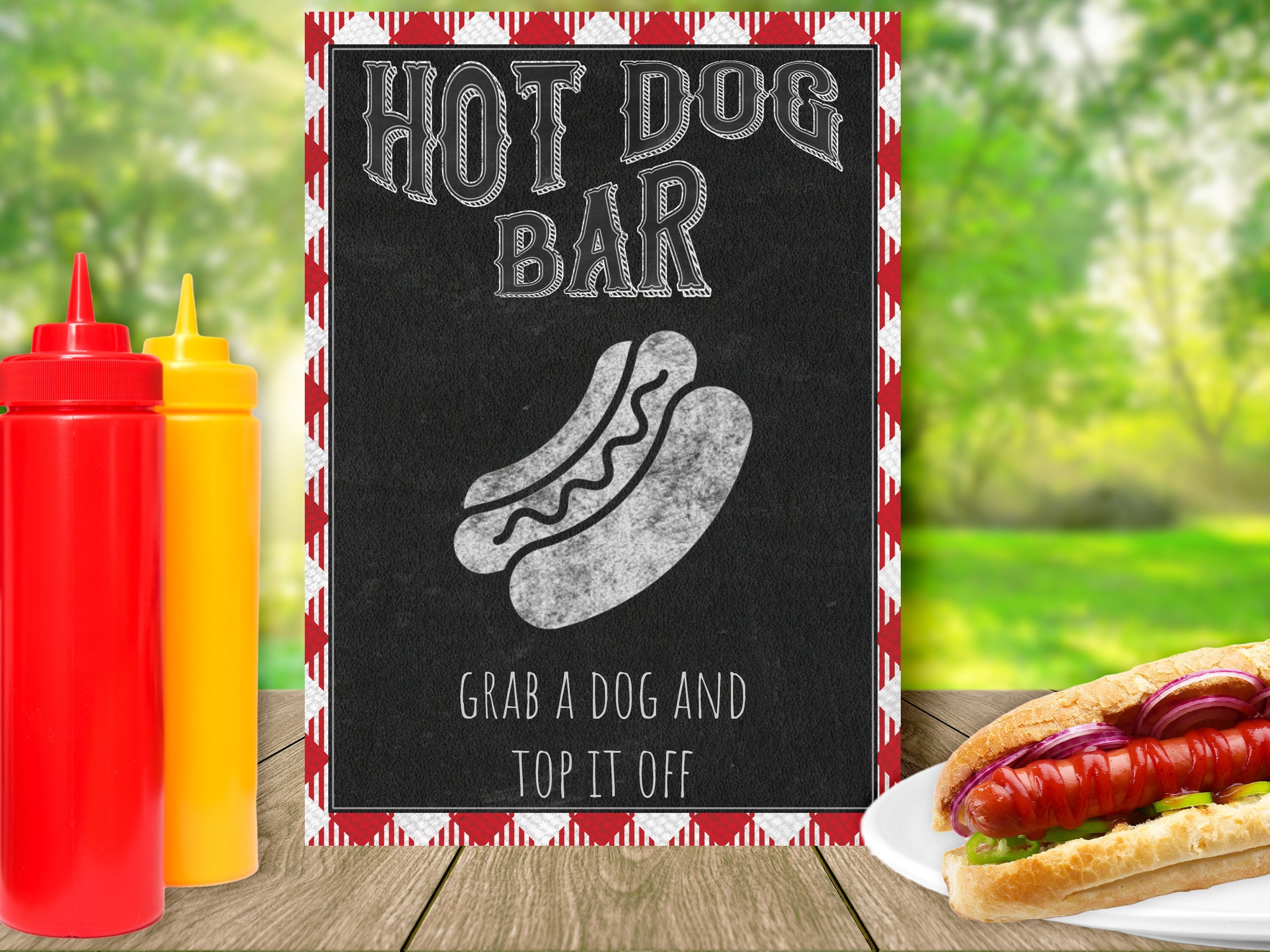 I Do BBQ Party Hot Dog Bar Sign, Printable Wedding Shower Sign ...
