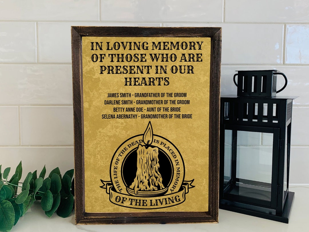 Vintage Wedding Memorial Sign Printable Gothic Reception Sign Editable ...