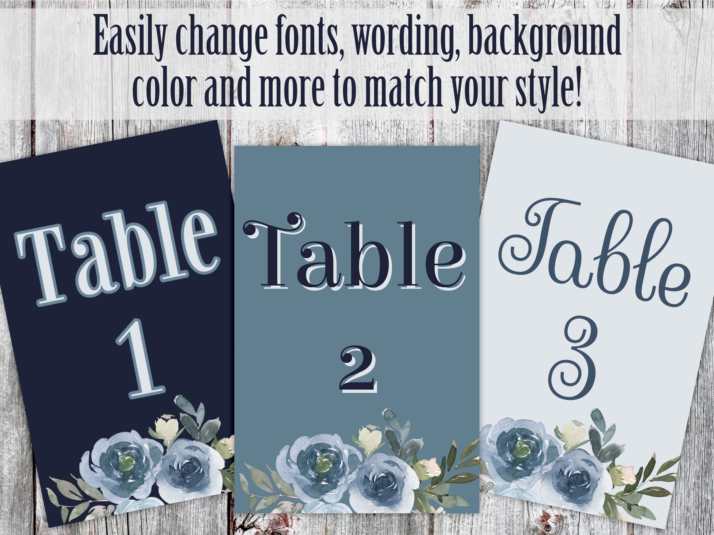 Modern Wedding Table Number, Printable Reception Reserved Sign, DIY ...