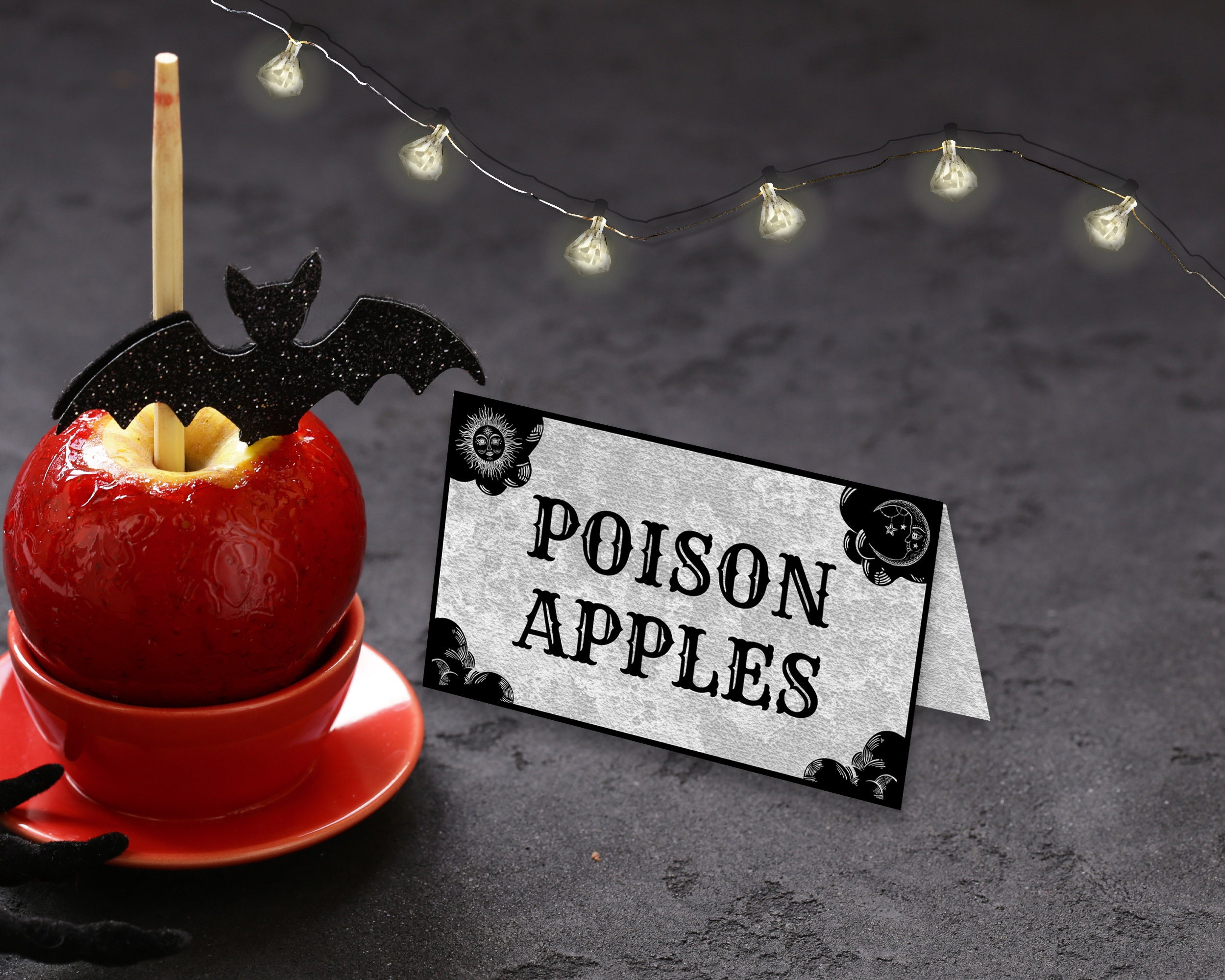 Ouija Board Halloween Wedding Food Label Editable Gothic Wedding Buffet ...