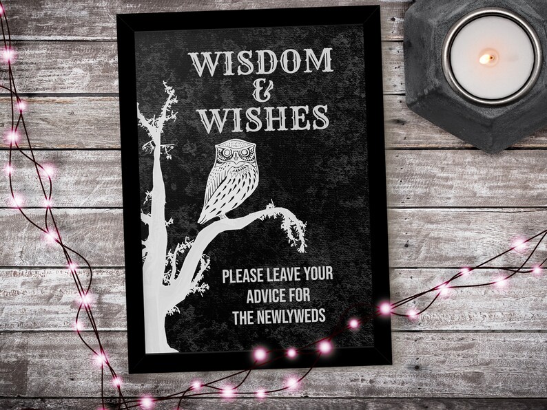 Gothic Reception Sign Vintage Wedding Table Signs Printable Favor Sign ...