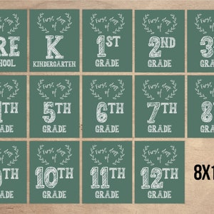 First Day of School Chalkboard Photo Prop Printable Sign, Reusable Back ...