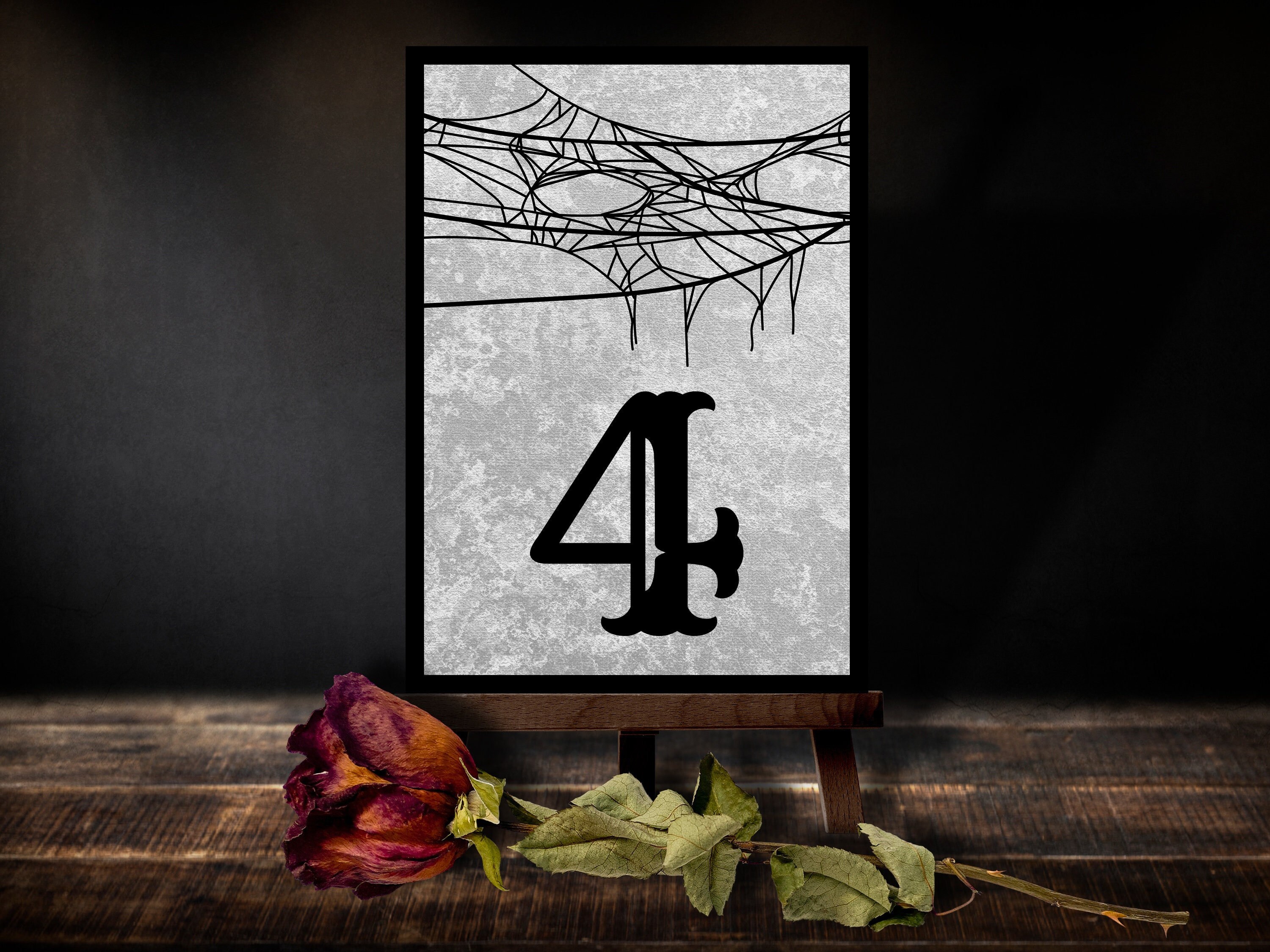 Printable Gothic Wedding Table Numbers Alternative Witchy Wedding ...