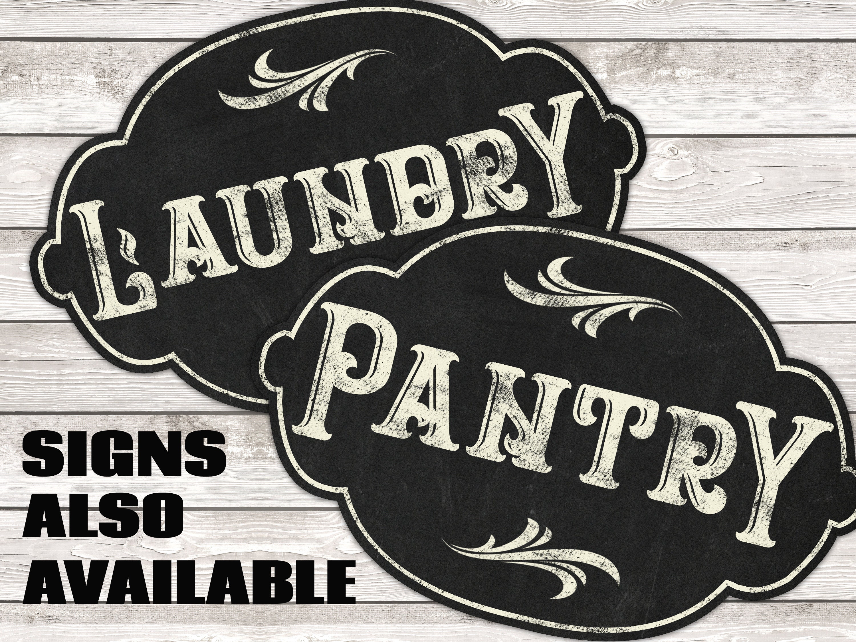 Set 2 - Vintage Chalkboard Pantry Labels, Printable Farmhouse Decals ...