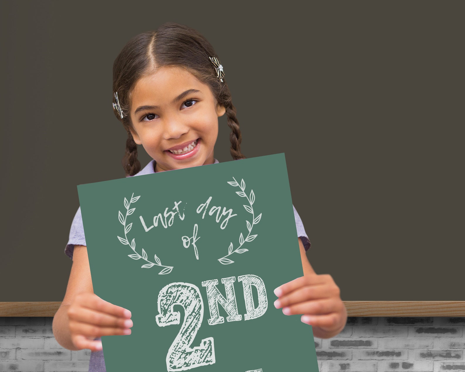 Last Day of School Chalkboard Photo Prop Printable Sign, Reusable Chalk ...