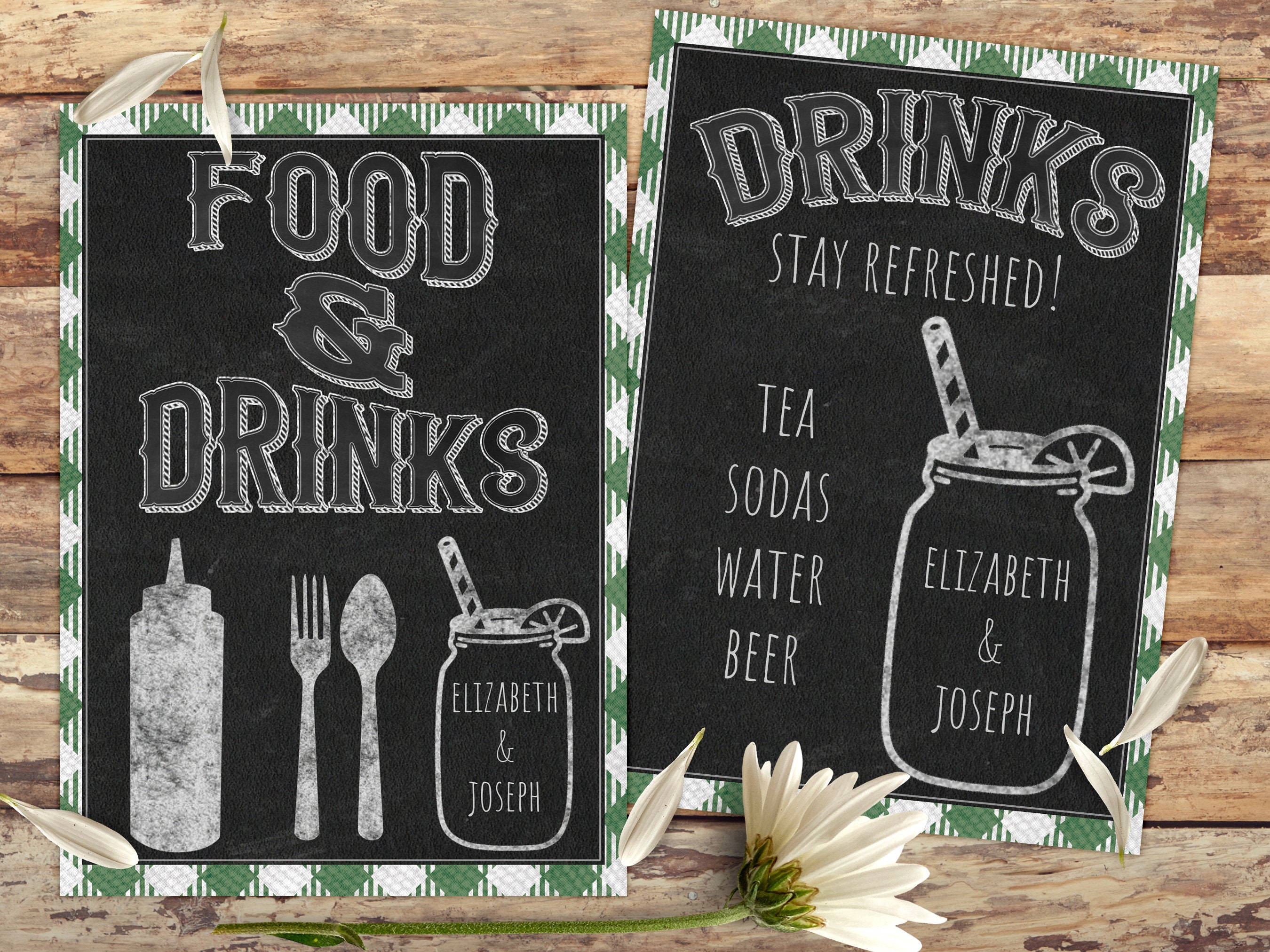 BBQ Party Food Table Sign, Printable Buffet Sign Set, Wedding Shower ...