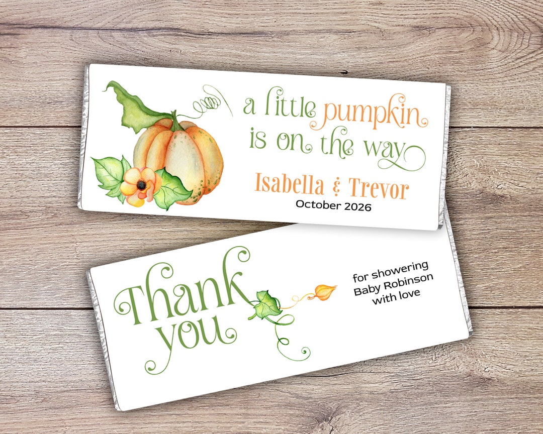 Little Pumpkin Full Candy Bar Wrapper Printable Fall Fairytale Baby ...