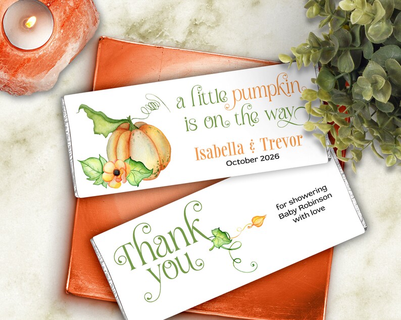 Little Pumpkin Full Candy Bar Wrapper Printable Fall Fairytale Baby ...