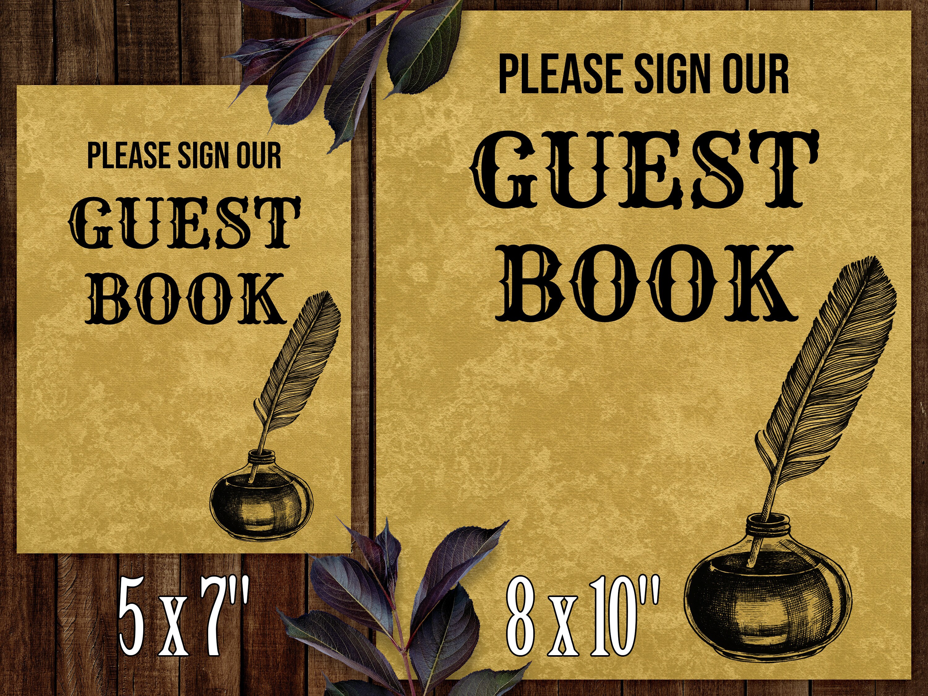 Vintage Wedding Table Signs Printable Gothic Reception Sign Editable ...