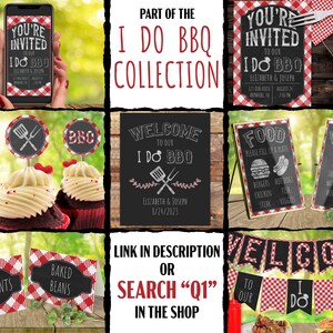 BBQ Party Food Table Sign, Printable Buffet Sign Set, Wedding Shower ...
