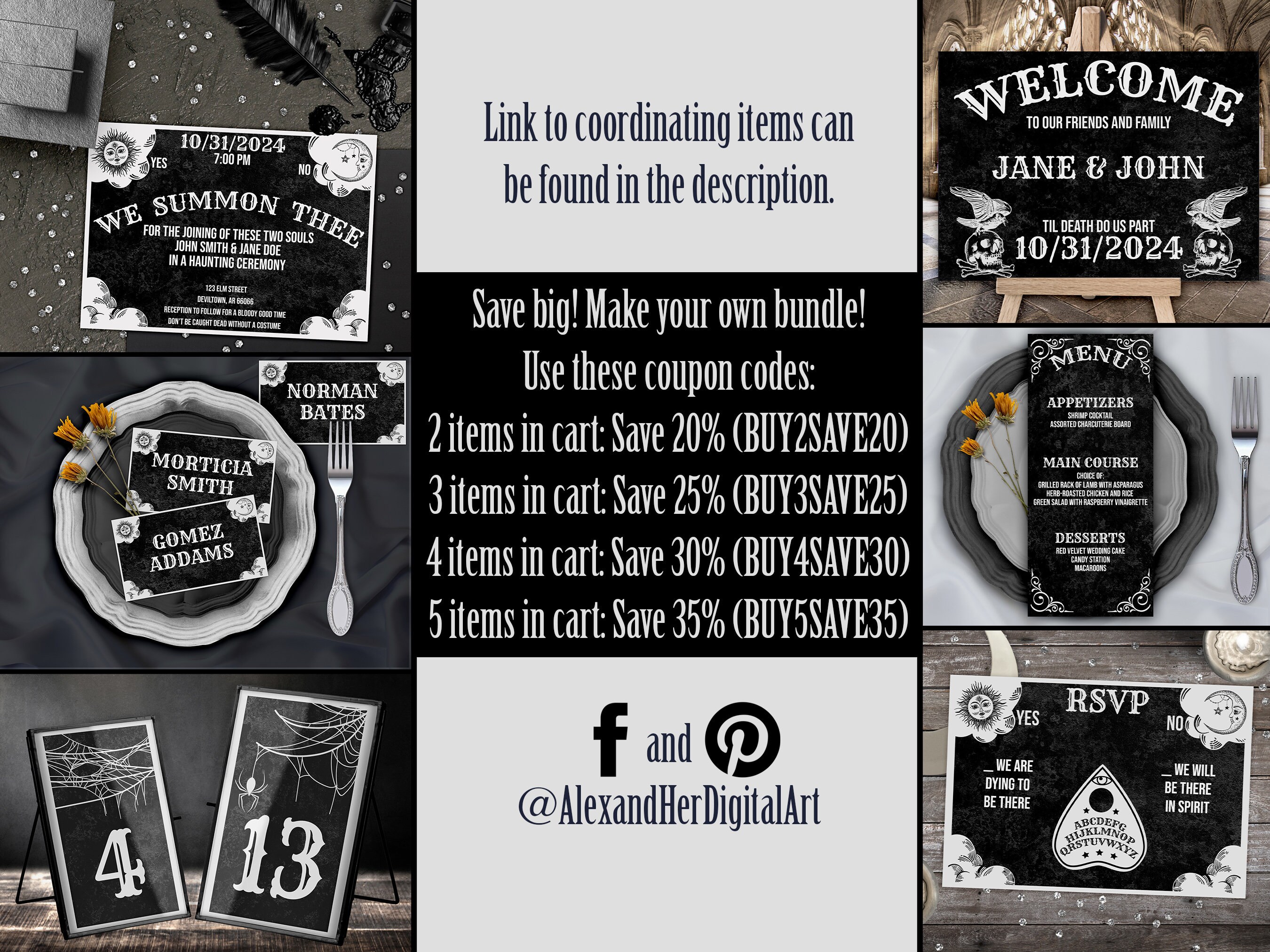 Gothic Wedding Food Label Editable Ouija Board Halloween - Etsy