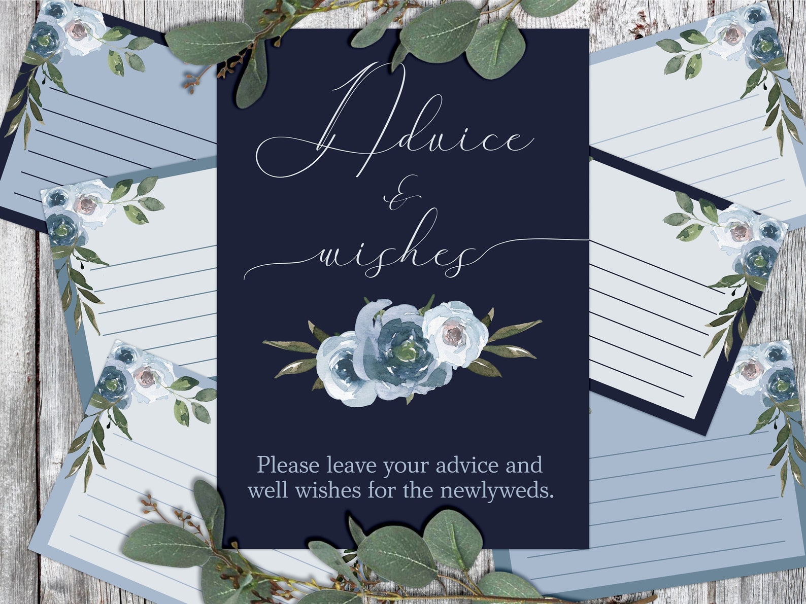 Modern Wedding Reception Advice Sign, Editable Advice Card Template ...