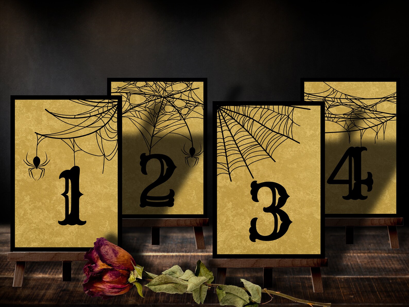 Printable Gothic Wedding Table Numbers Alternative Dark Wedding ...