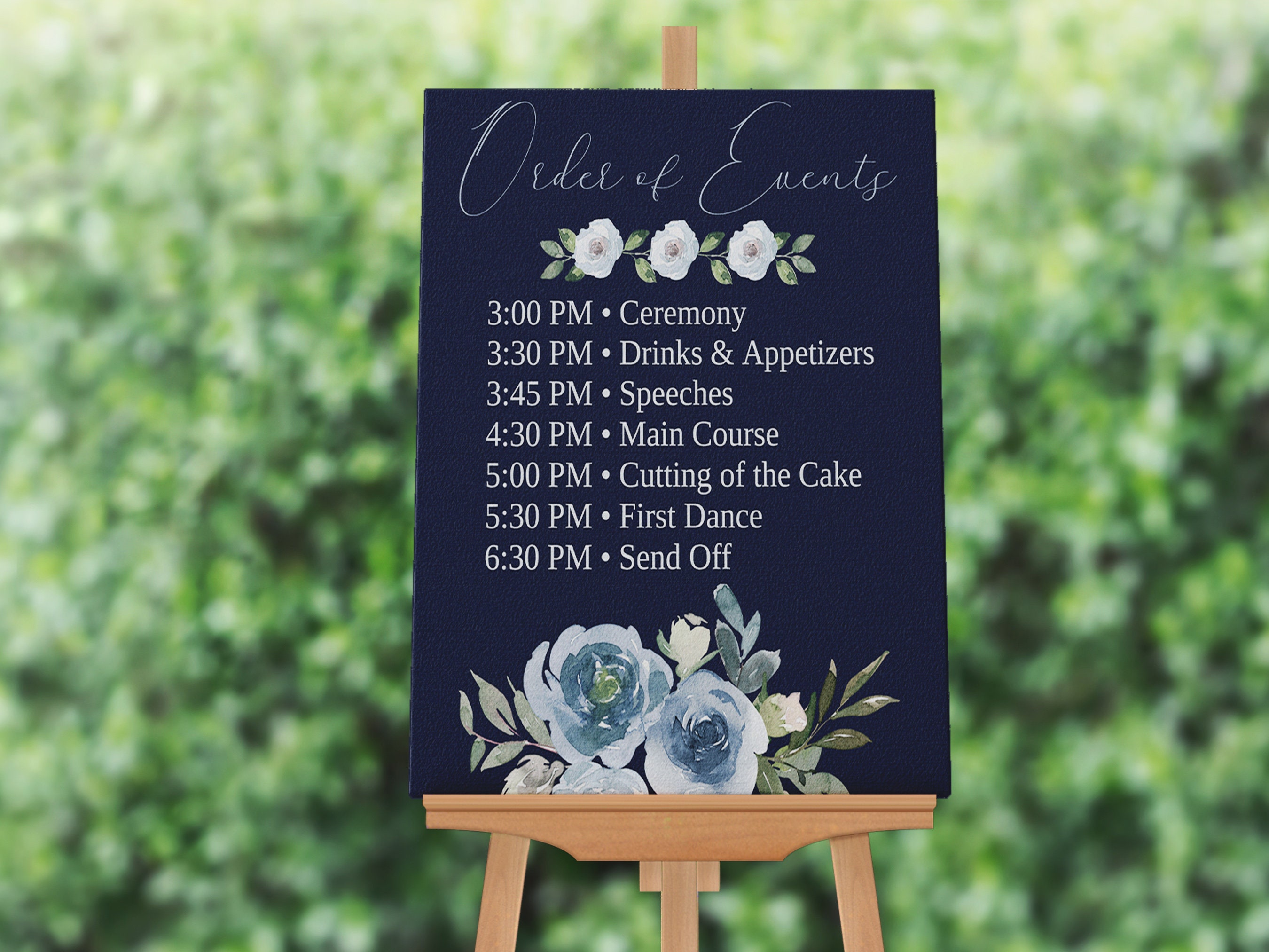 Printable Wedding Order of Events Sign, Modern Wedding Reception Sign ...