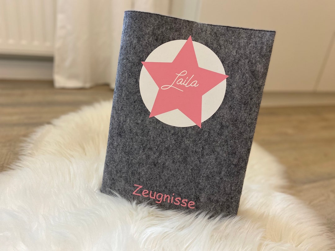 Mappe Filz Zeugnismappe DinA4 incl Mappe m. 20 Klarsichtfolie Cover ...