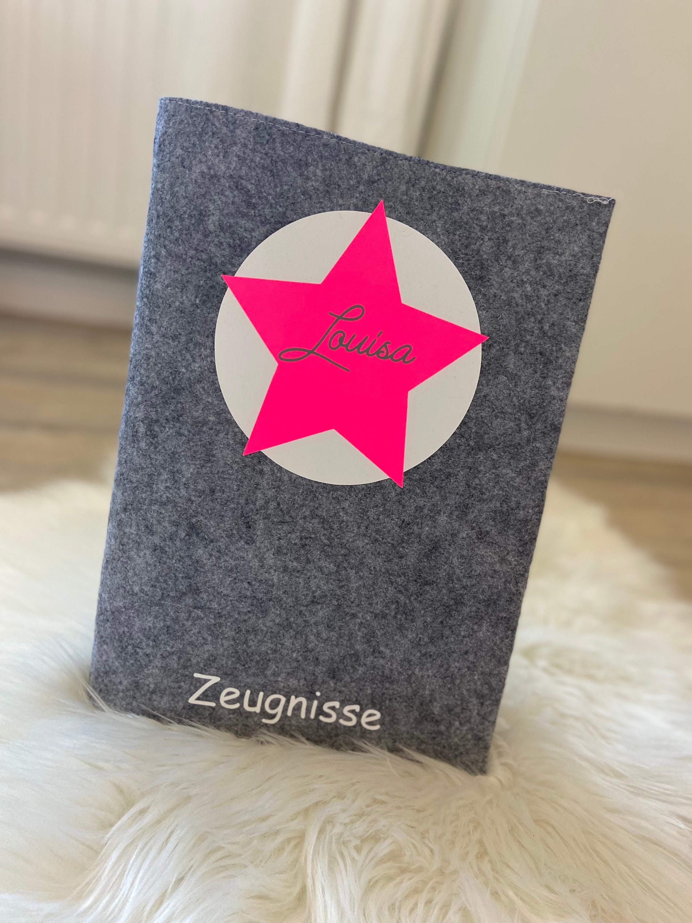 Mappe Filz Zeugnismappe DinA4 incl Mappe m. 20 Klarsichtfolie Cover ...