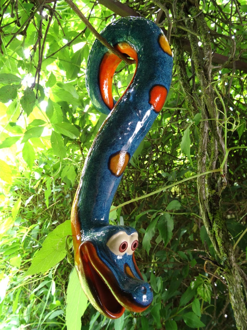Ceramic Tree Snake to Hang Frost-proof Unique Light Blue - Etsy UK