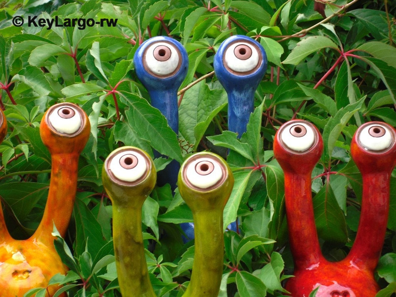 Garden Spy Stalk Eyes Made of Ceramic Frost-proof Unique - Etsy