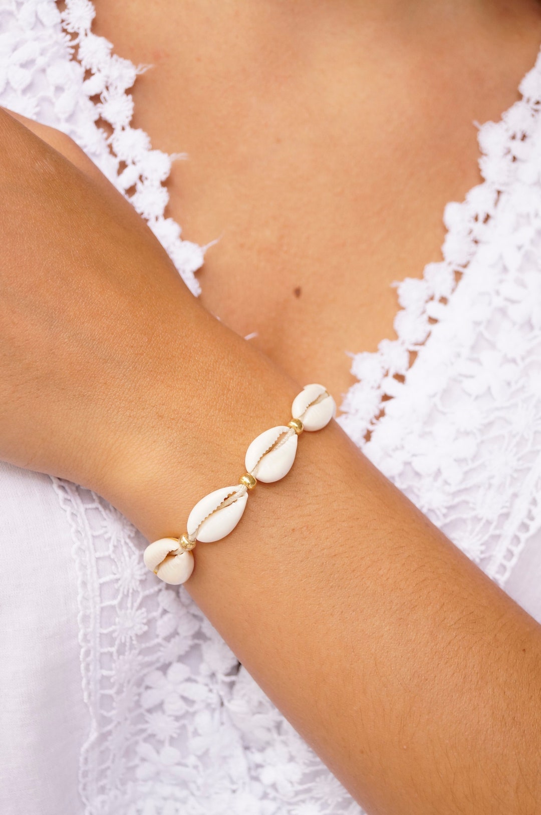 Pulsera de conchas, pulsera de conchas, joyería de conchas, joyería de ...