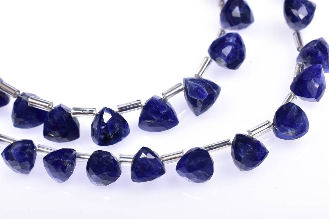 Sodalite Faceted Pyramid Shape Beads Fancy Shape 7-7.50mm Jewelry ...