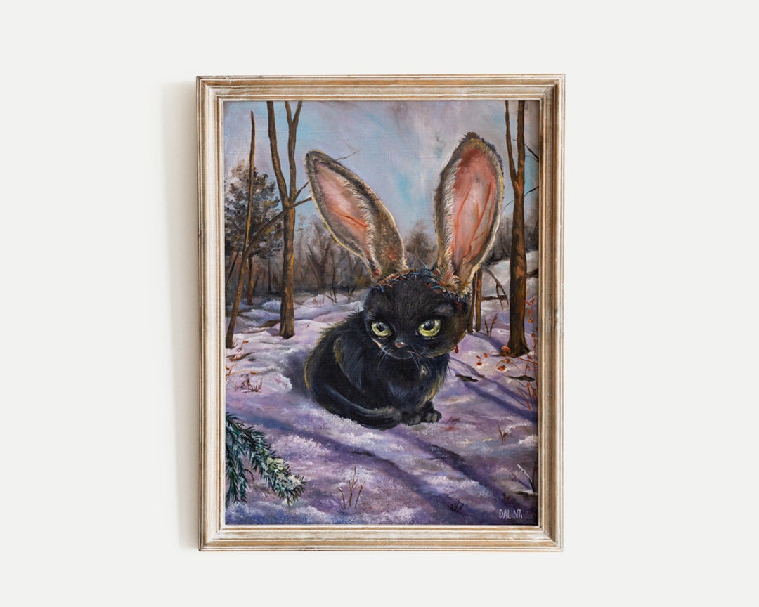 Catrabbit Printable Creepy Cute Art Print Catalope - Etsy