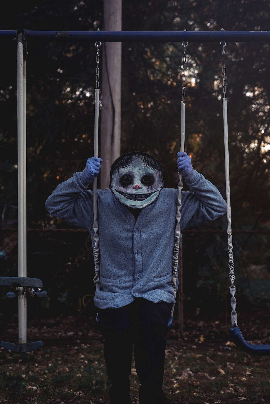 Creepy Happy Face Mask: Handmade Paper Mache Horror Costume - Etsy