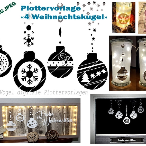 Plotterdatei weihnachtskugel - Etsy.de