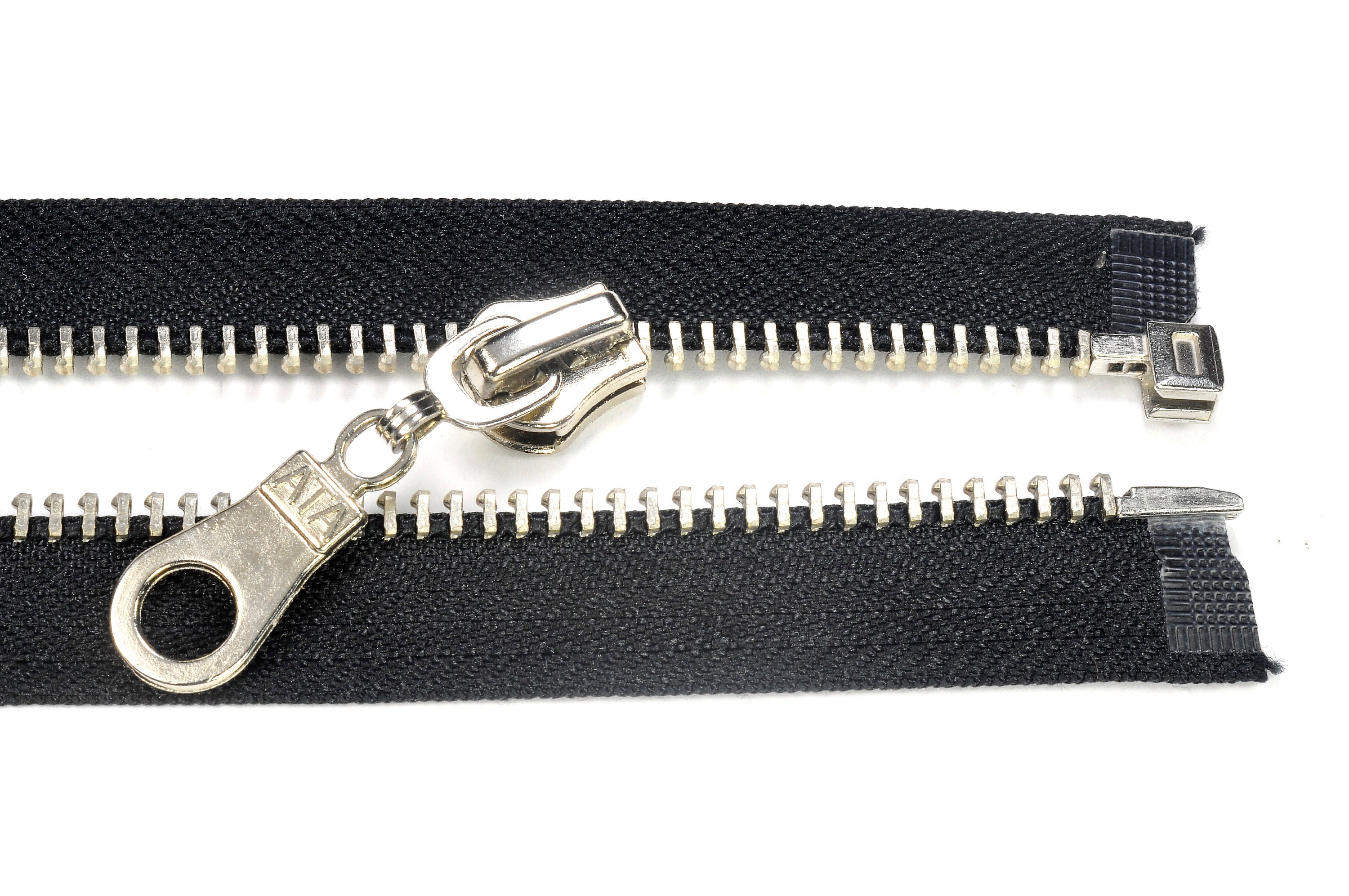 Zipper 60 cm divisible black divisible zipper brown 60 cm | Etsy