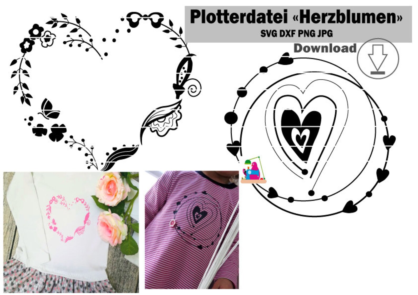 Herz Plotterdatei Plottermotiv Plottervorlage Sofortdownload | Etsy