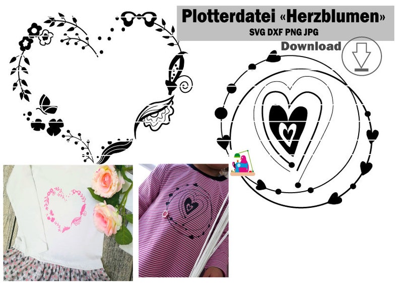 Herz Plotterdatei Plottermotiv Plottervorlage Sofortdownload | Etsy
