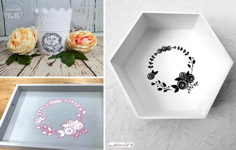 Plotterdatei Kranz Plotterdatei Blumen Plotterdatei Hochzeit ...