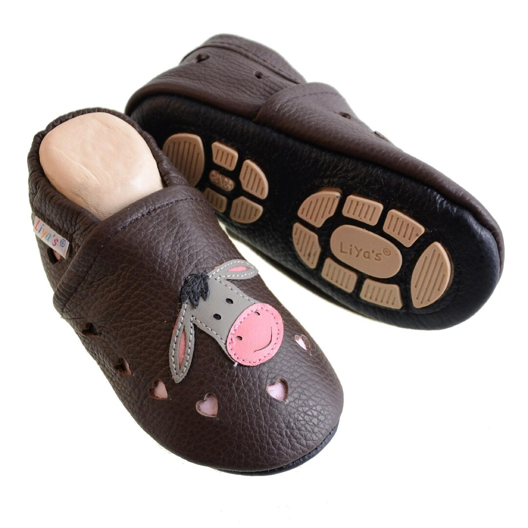 Liya's Summer Slippers With Rubber Sole 699 Donkey in Dark Brown - Etsy