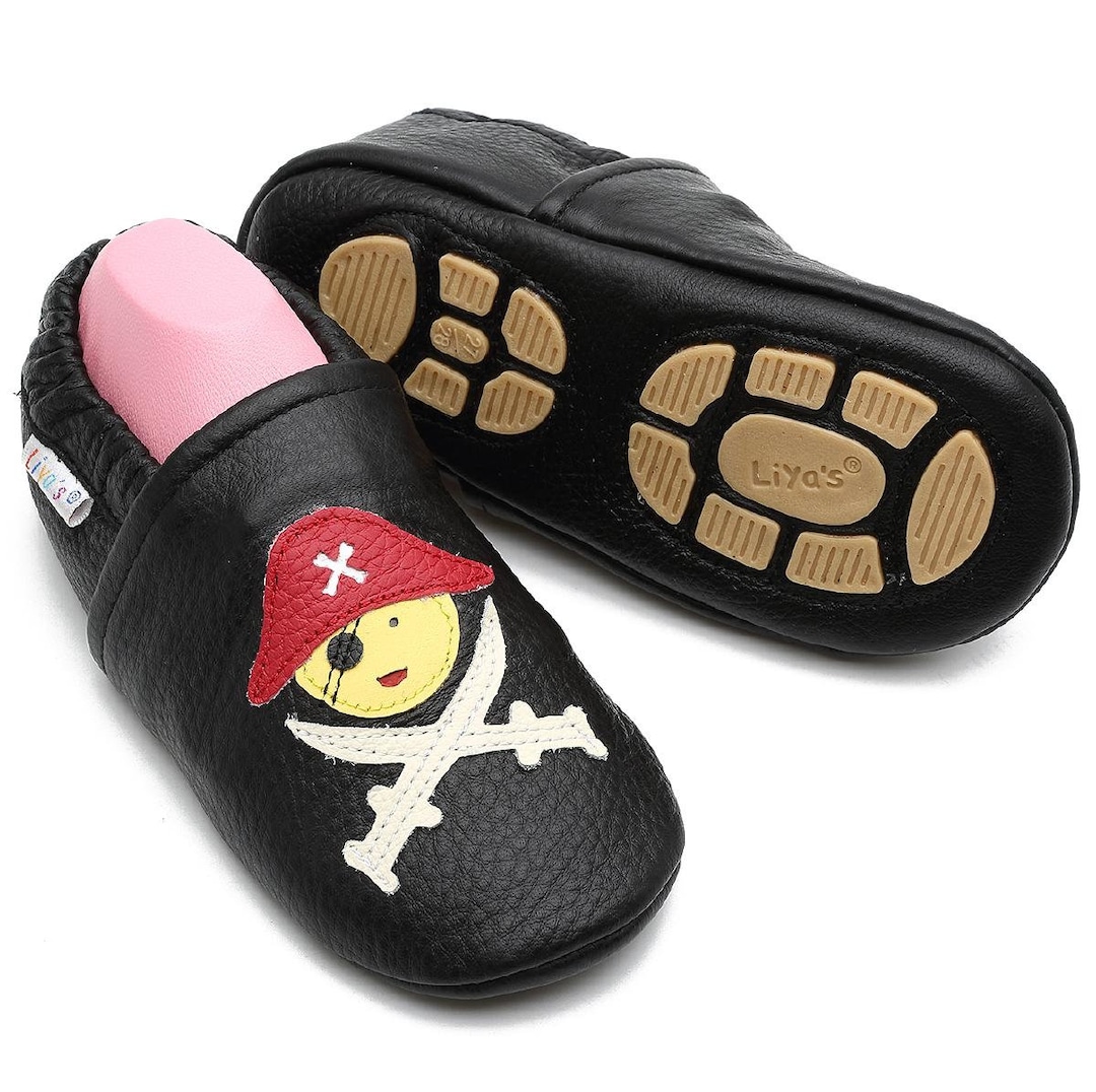 Liya's Slippers Leather Slippers With Part Rubber Sole 680 Pirate in ...